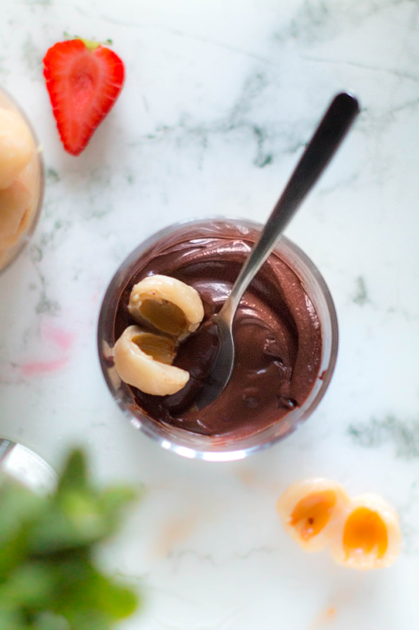 2 Ingredient Chocolate Mousse With Citrus + Lychee – plantcrush